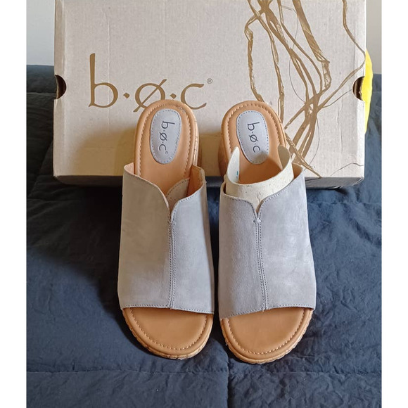 b.o.c. | Shoes | Boc Shoes Womens 1 Catia Wedge Mules Suede Boho Chic ...
